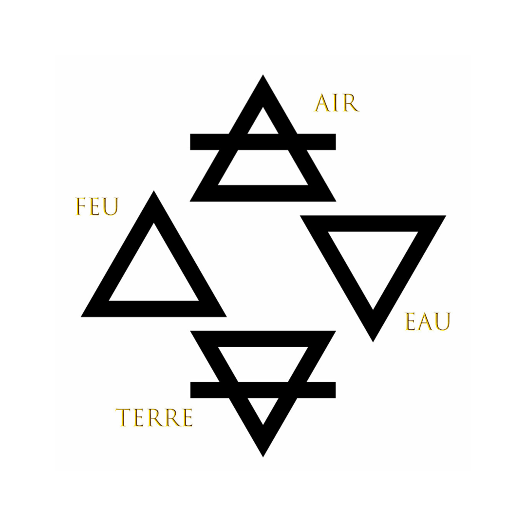 4 éléments ★ collier & pendentif symbole TERRE ★ Alchimie – DeepStones